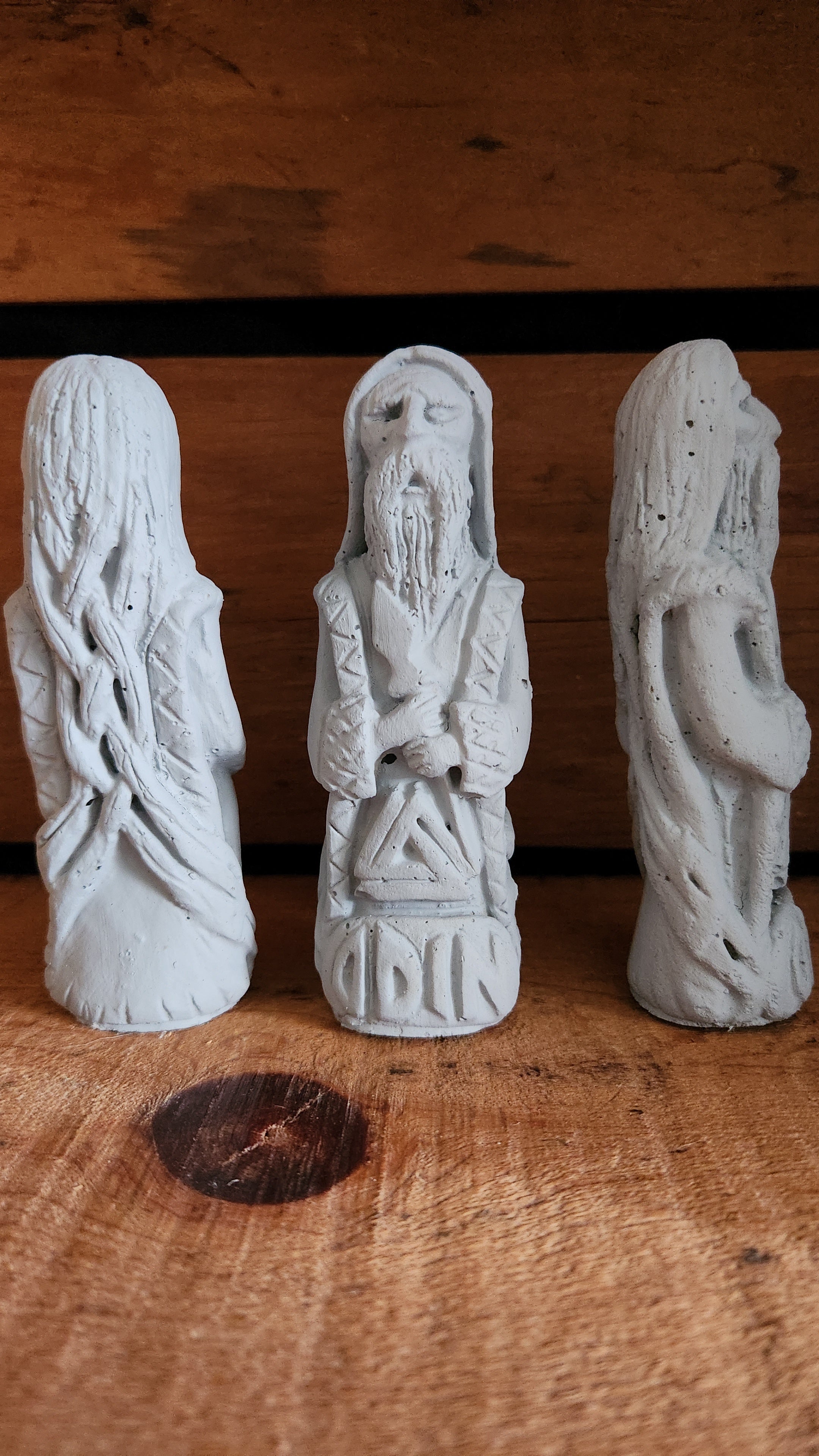 Hand poured Concrete Odin Statue – Freyr Fields LLC